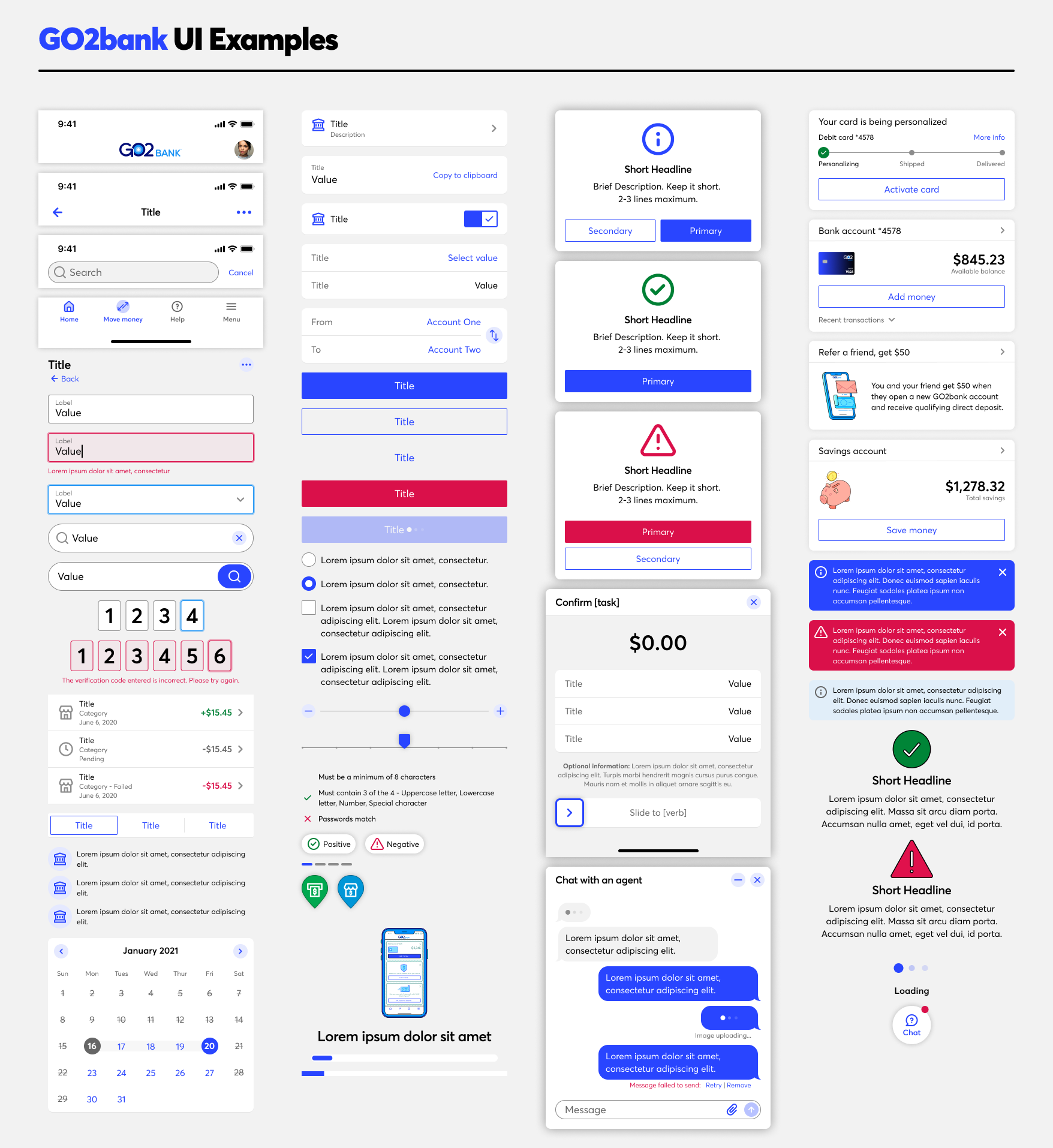 GO2bank Mobile App | Human Friendly Design